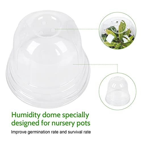 30-Pack 4 Inch Nursery Pots with Humidity Domes, Flower Plant Container ...
