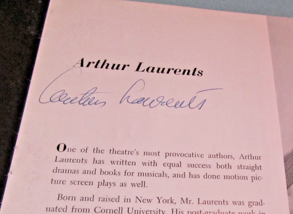 1965 Stephen Sondheim Signed Do I Hear A Waltz? Broadway Show Souvenir ...