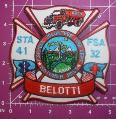 Belotti Alaska Vol Fire dept patch | eBay