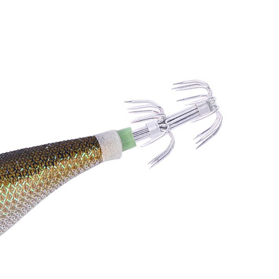 Glowing Squid Hooks 11CM/13.4G Artificial Horizontal Squid Trolling ...