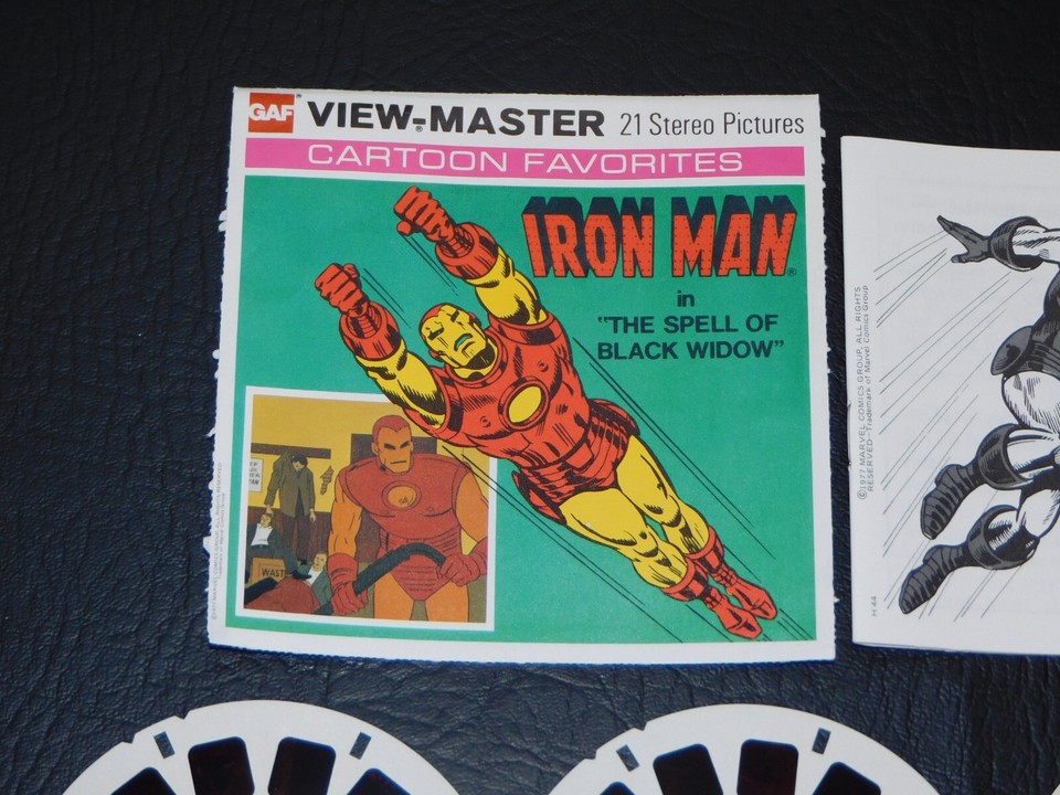 VIEW MASTER IRON MAN IN THE SPELL OF BLACK WIDOW 1977 RARE! | eBay
