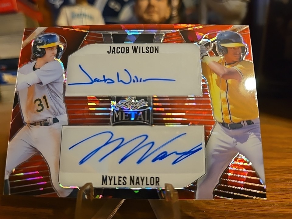 2023 Leaf Metal Jacob Wilson Myles Naylor Dual Auto 1/1 Oakland ...