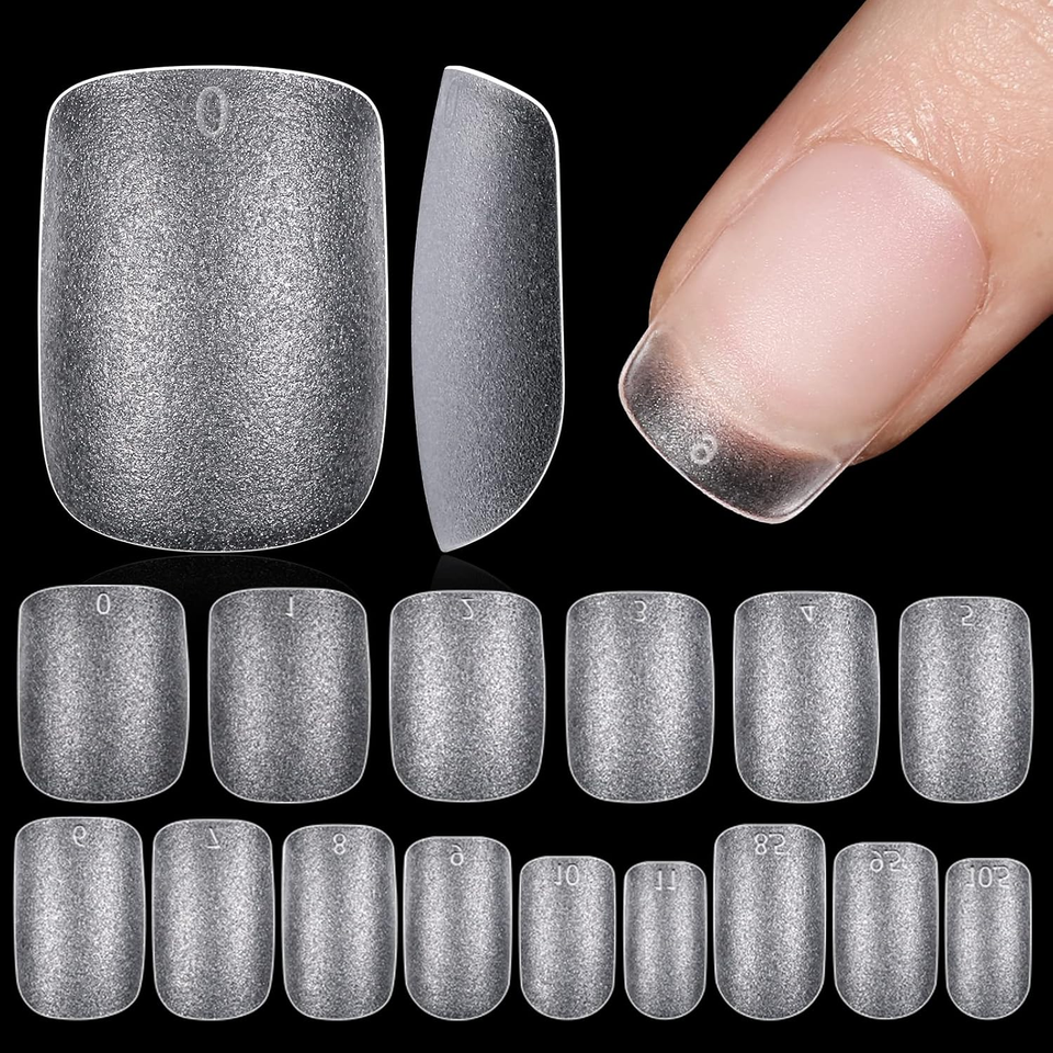 Short Oval Gel Tips, Oval Gel Nail Tips, No File Full Cover Press on ...