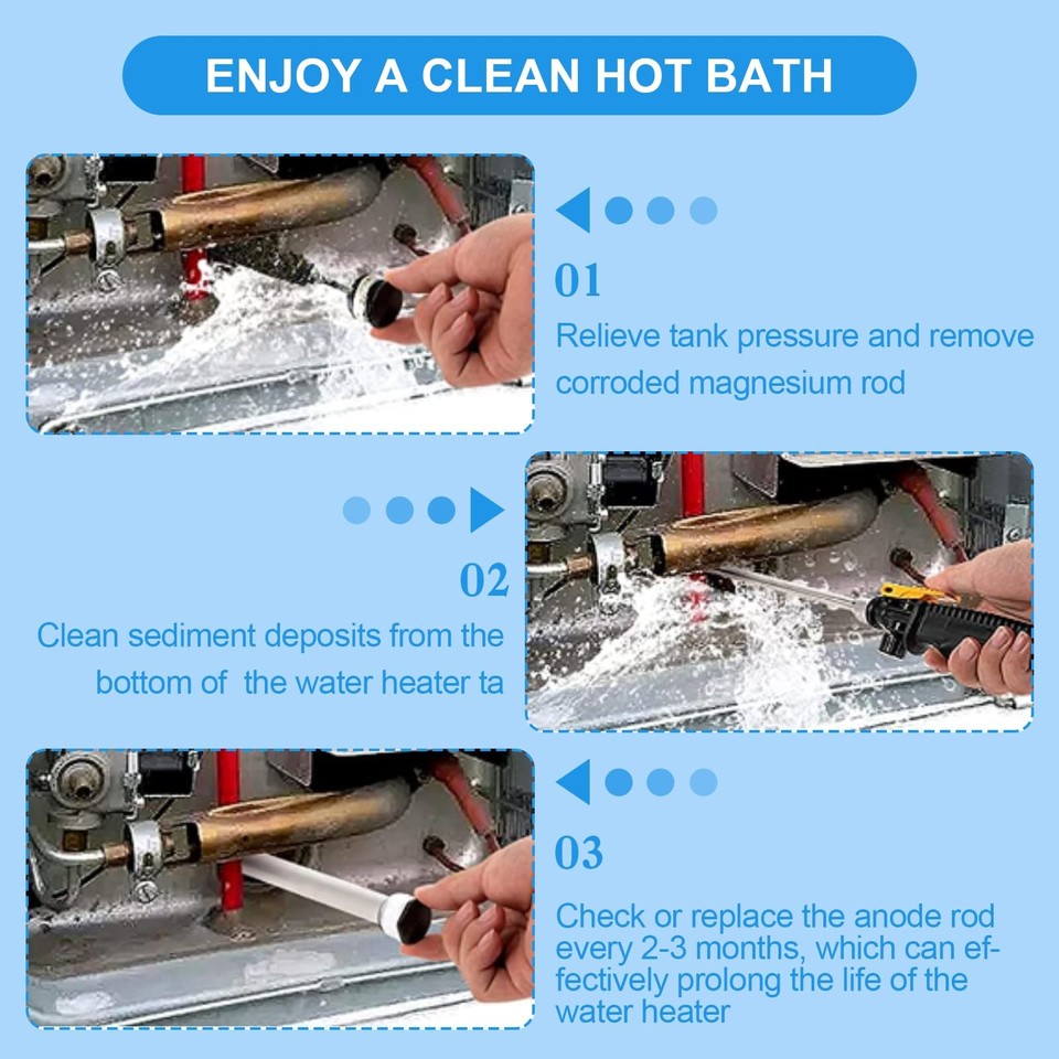 RV Water Heater Anode, Hot Flush Wand and 9 Pcs Anode Rod Kit | eBay