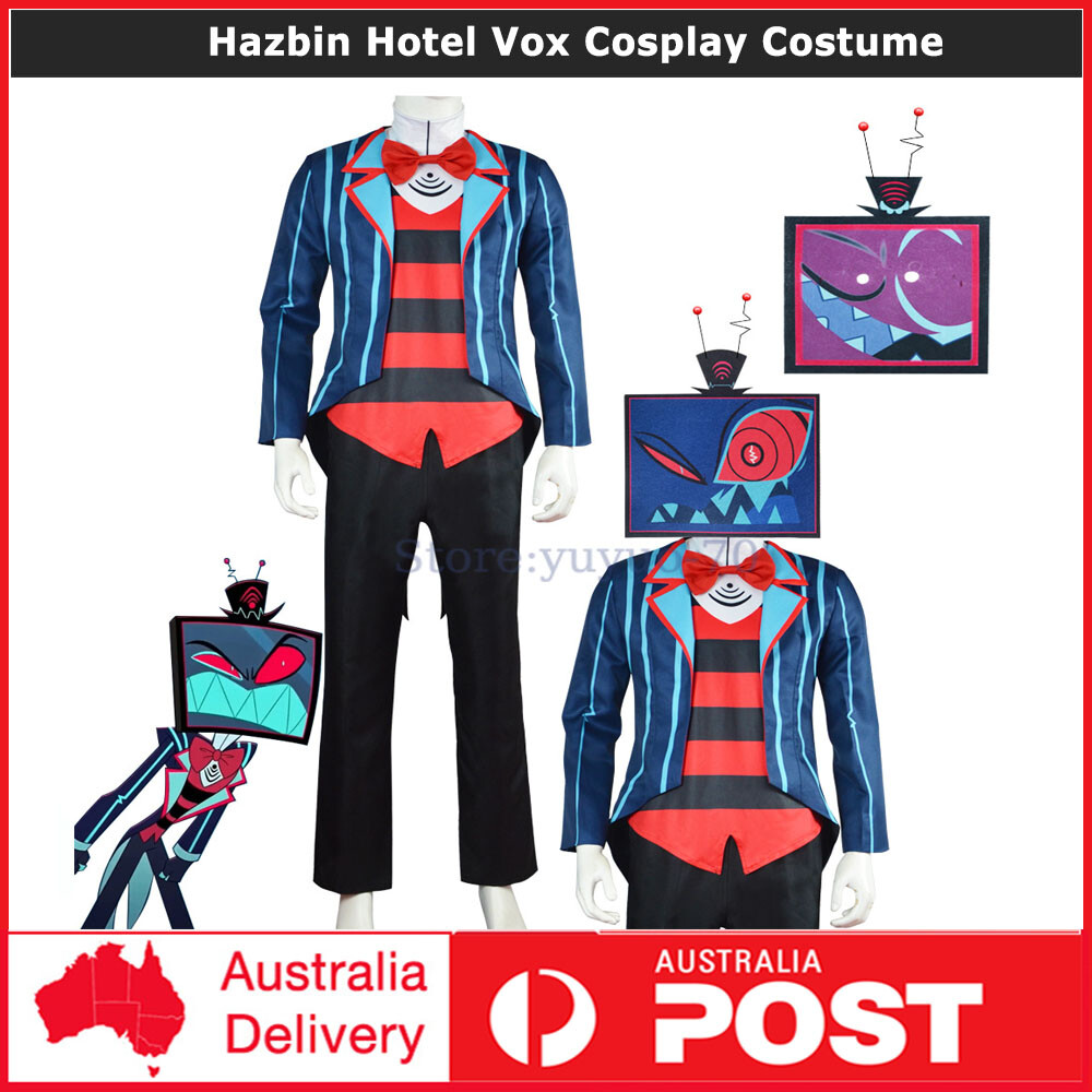 Hazbin Hotel Vox Cosplay Costume Halloween Fancy Outfit Deluxe Full Set ...