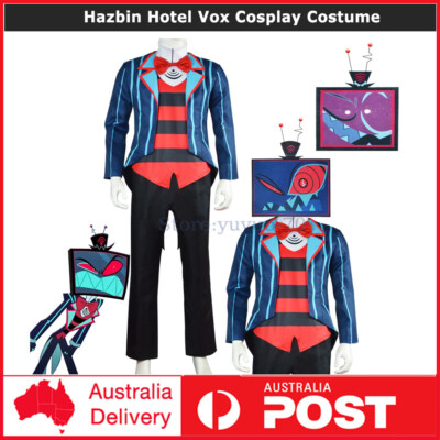 Hazbin Hotel Vox Cosplay Costume Halloween Fancy Outfit Deluxe Full Set ...