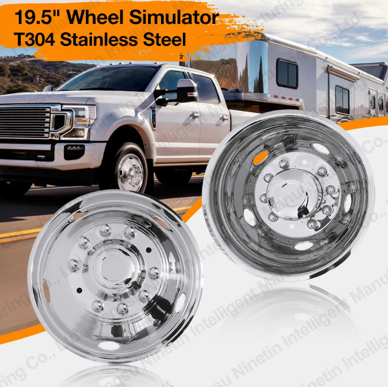 4PCS New 19.5" Wheel Simulator 10 Lug Over-The-Lug For 2005-2021 Ford ...