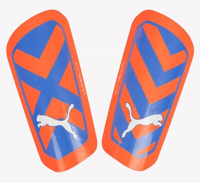 Puma Men ULTRA Light Shin Guards Protector Orange Soccer Shin-Pad Guard ...