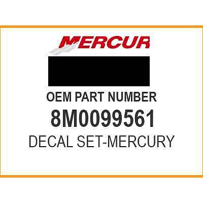 Mercury DECAL SET-MERCURY 8M0099561 OEM NEW | eBay