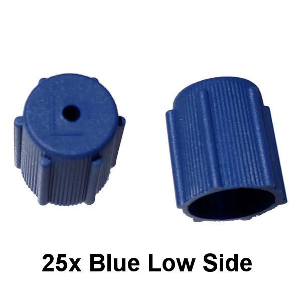 25x A/C Charge Port Service Cap Blue Low Side M8x1.0 R134A Fit MT0063 ...