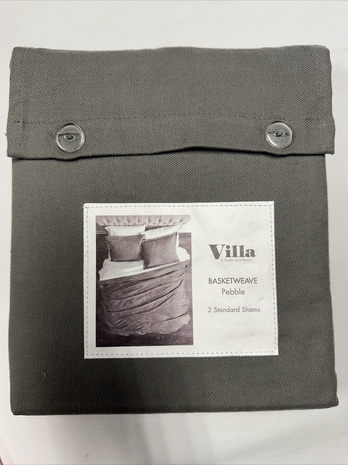 Noble Excellence Villa Standard Shams Pillow Case Basketweave Pebble ...