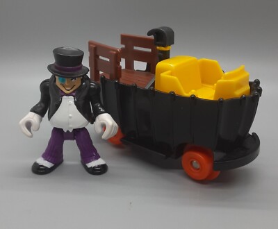 Fisher-Price GeoTrax DC Batman Train Part Penguin Umbrella Cart Action ...