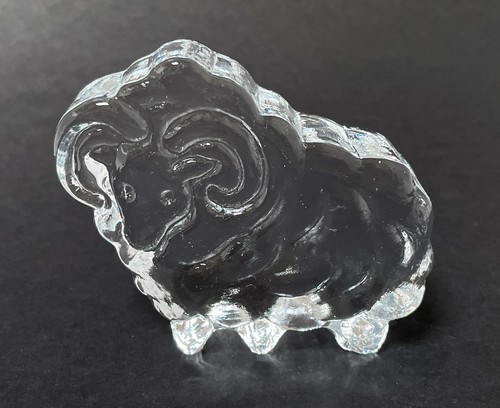 MID CENTURY FLAT BACK ZOO SHEEP RAM FIGURINE PAPERWEIGHT SCANDINAVIAN ...