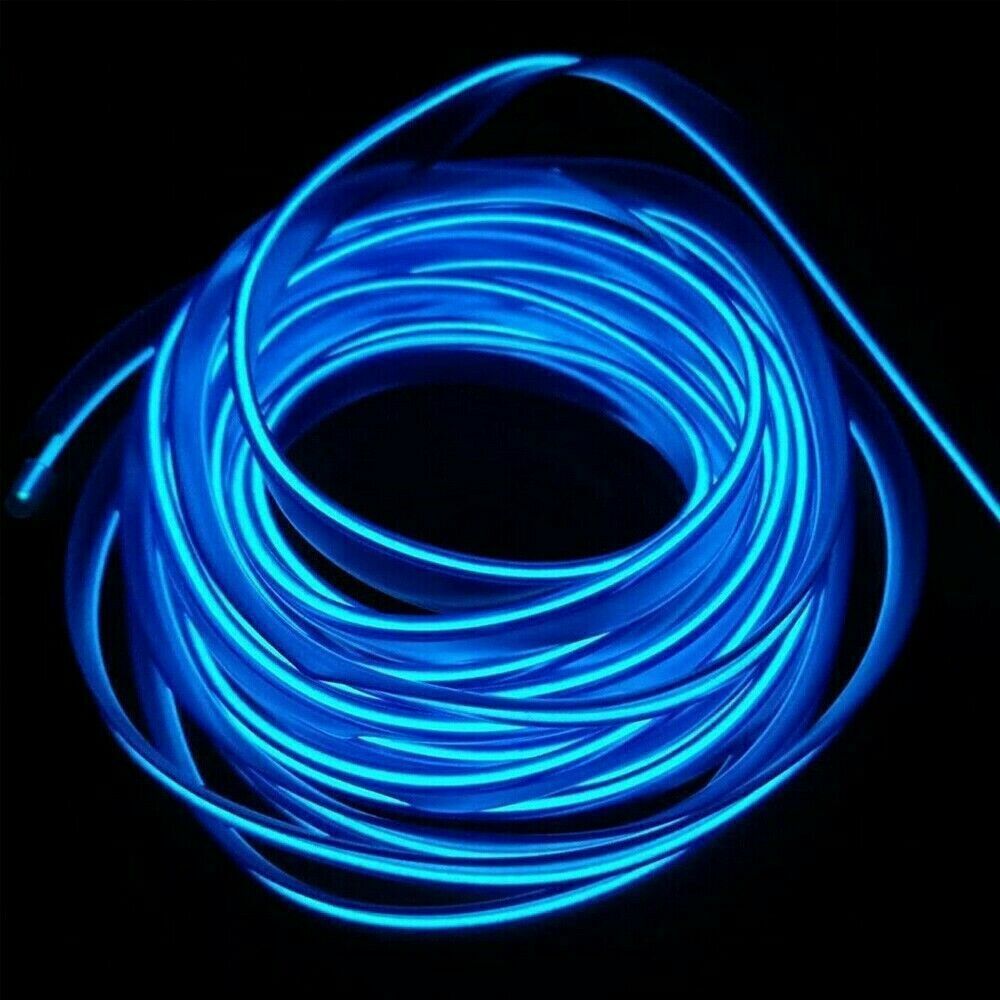 2M Blue Auto Car Interior Atmosphere Wire Strip Light LED Decor Lamp ...