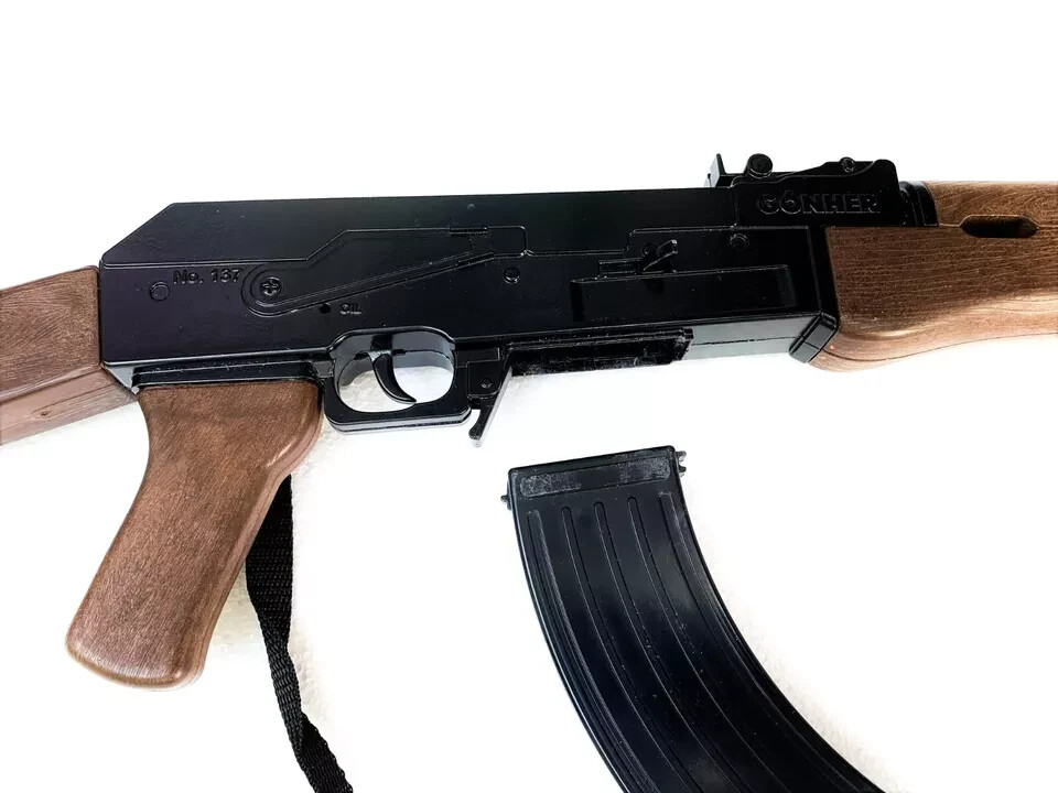 New Gonher Ak47 Style Close Combat Model Cap Gun Rifle History! By