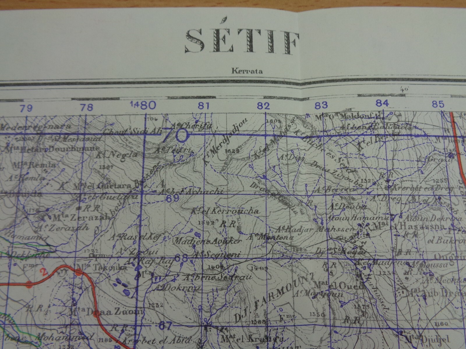 WW2 (1942) British Map "SETIF" (ALGERIA - NORTH AFRICAN CAMPAIGN) | eBay