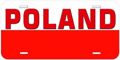 Poland Flag with Country Name Novelty Car Tag License Plate | eBay