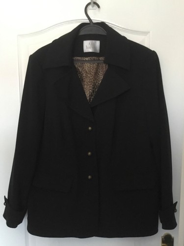 Ann Harvey size 16UK jacket lined black smart elegant work vintage ...