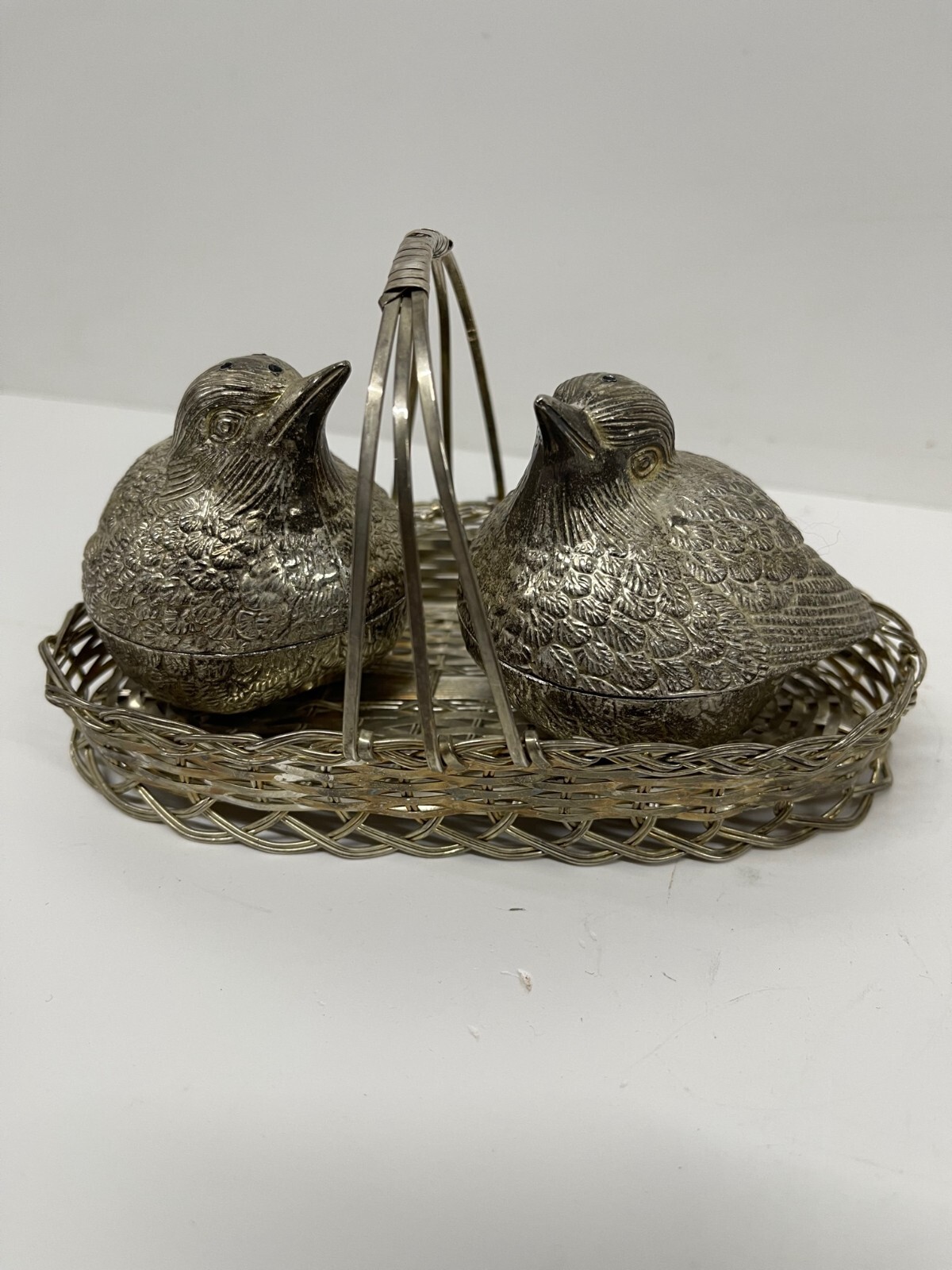 Vintage Cruet Set Chicks Birds Silver plated | eBay UK