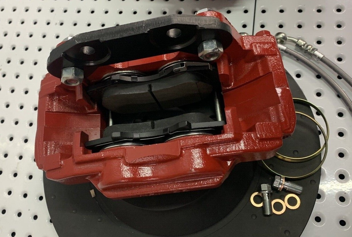 SNIPER HSV BRAKE UPGRADE 4 PISTON CALIPER 343mm DISKS GMH COMMODORE VT ...