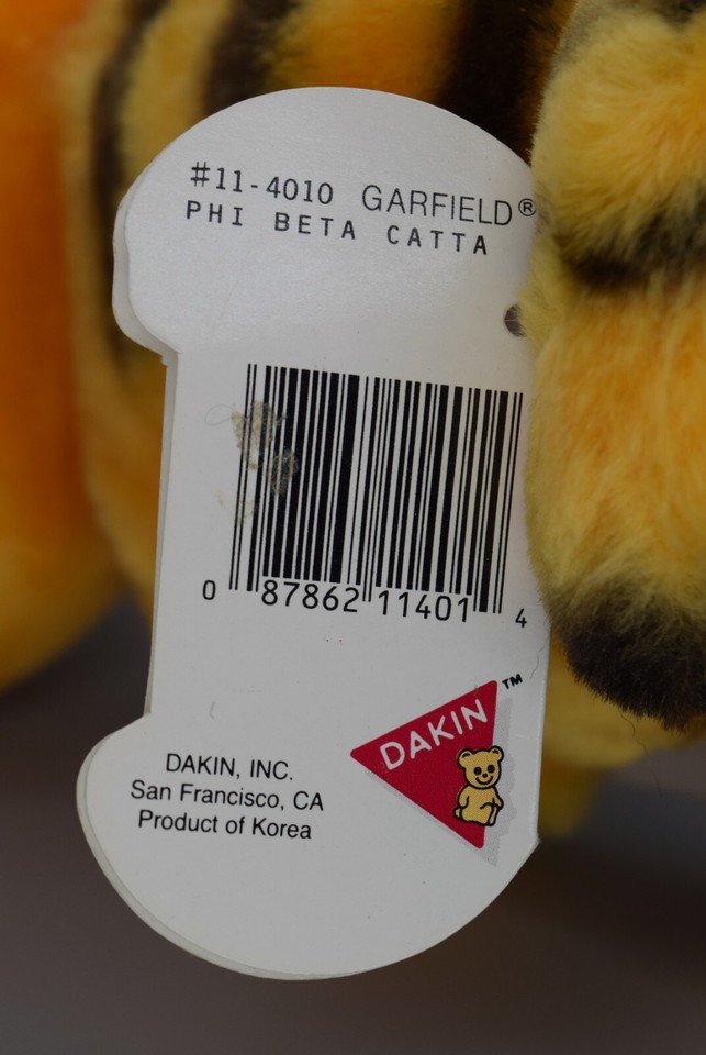 Vintage 1980s Dankin Garfield Graduation Cap Plush Phi Beta Catta With ...