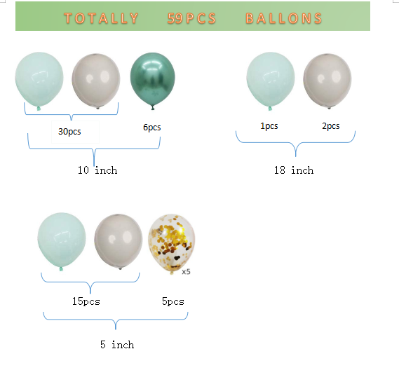 Balloons+Balloon Arch Kit Set Garland Wedding Baby Shower Birthday ...