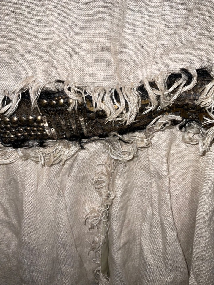 Royal Underground Vintage Linen Steampunk Embellished Coat Womens Size ...