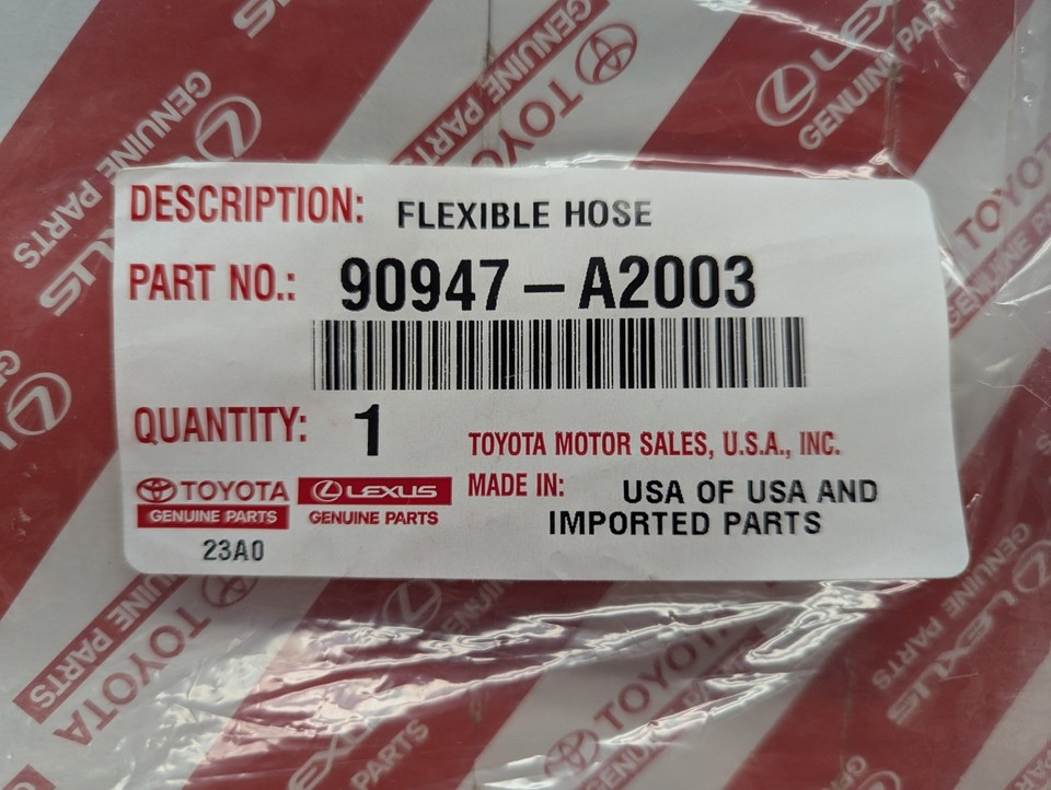 90947-A2003 LH Rear Brake Hose - 2005-2011 Tacoma 4WD & PreRunner ...