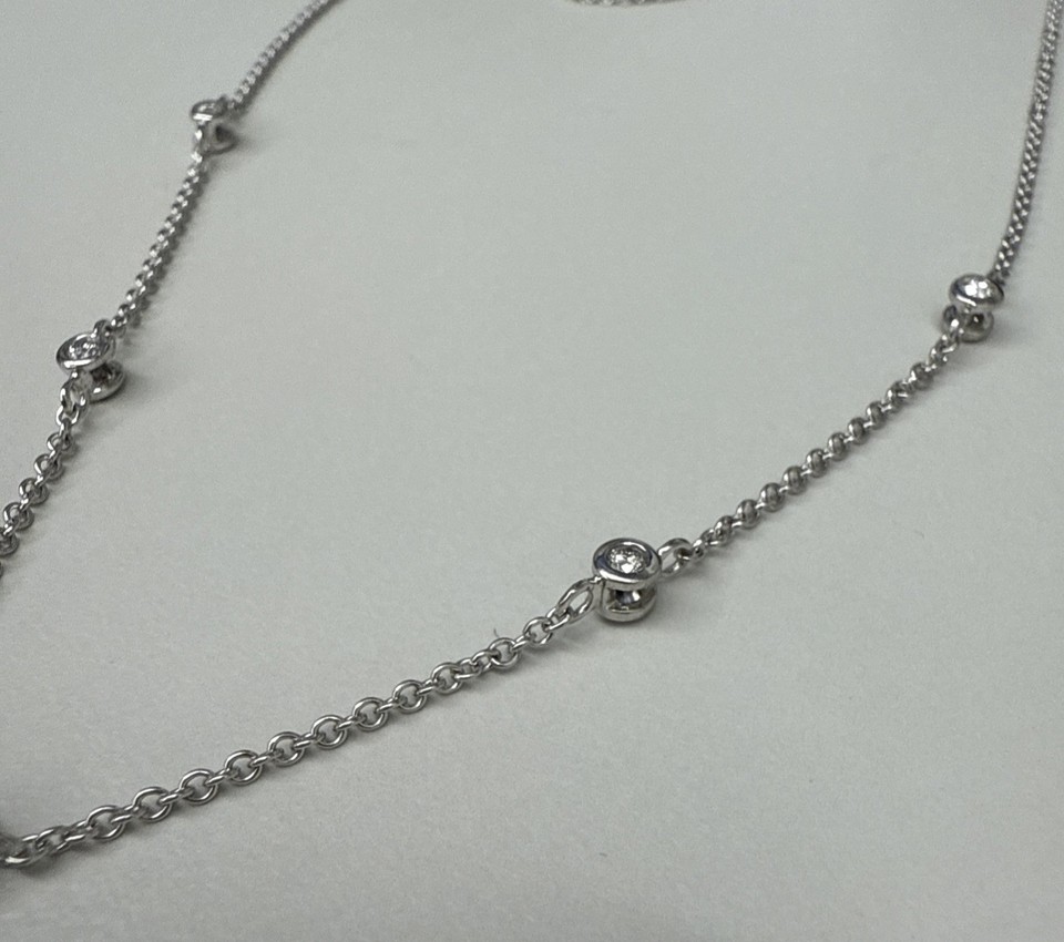 EFFY BH 14K White Gold Diamond By The Yard, Dia 0.50 CT’s Necklace ...