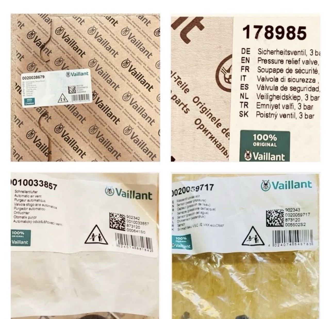 Vaillant Ecotec Plus Service Kit 0020059717, 178985 0010033857 ...