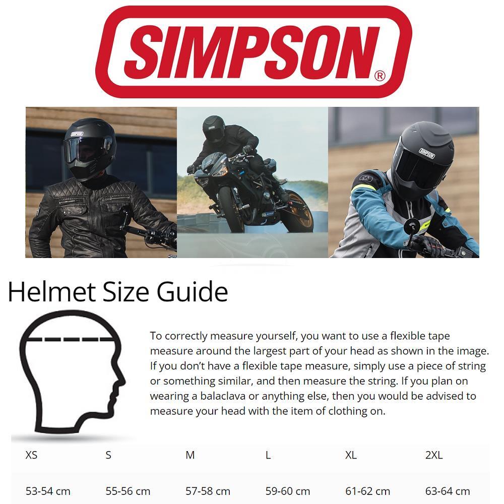 Simpson Venom 06 Carbon Fibre Full Face Motorcycle Helmet Bandit ...