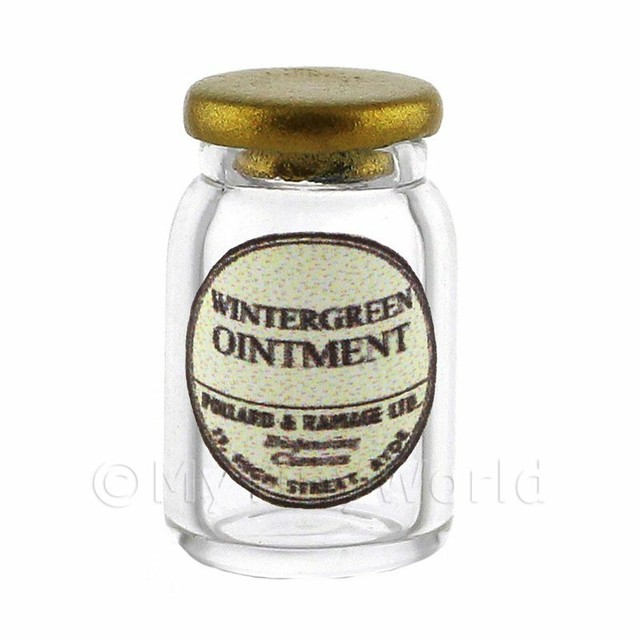 MyTinyWorld Miniature Wintergreen Ointment Glass Apothecary Ointment ...