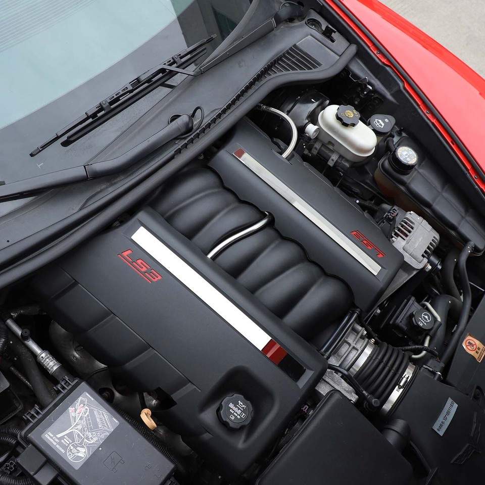 Stainless Steel Car Engine Panel Side Strip Trim Cover For Corvette C6 ...