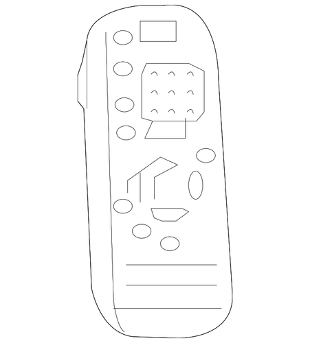 DVD Player-by Invision - Dual Head Restraint Remote Control FORD OEM ...