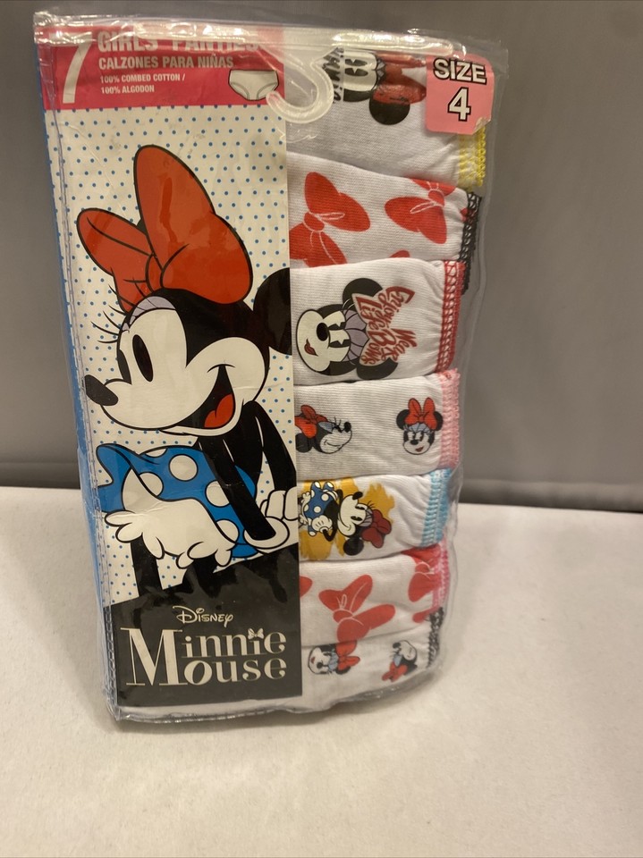 Disney Girls Cotton Underwear 7-Pair Kids Panties Minnie Mouse | eBay