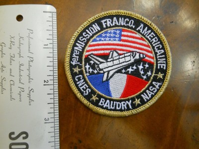NASA FRANCO-AMERICAINE STS51G MISSION PATCH CNES BAUDRY( NEW WITHOUT ...