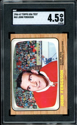 1966 Topps Usa Test NHL Hockey #65 John Ferguson SGC 4.5 VG-EX+ ...