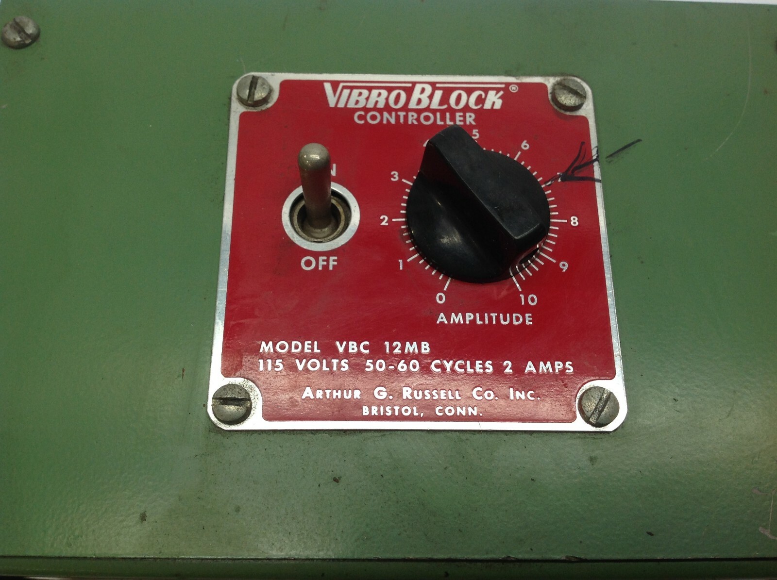 Arthur G Russell VBC 12mb VibroBlock Vibration Controller for sale ...