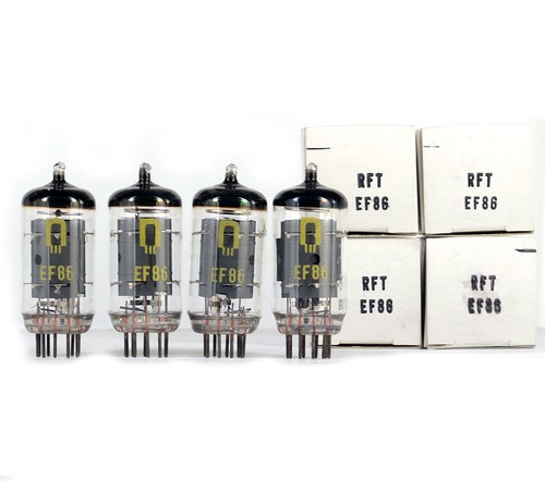 MATCHED QUAD EF86/6BK8 RFT NOS Tube Röhre Lampe Valve 진공관 真空管 电子管 ...