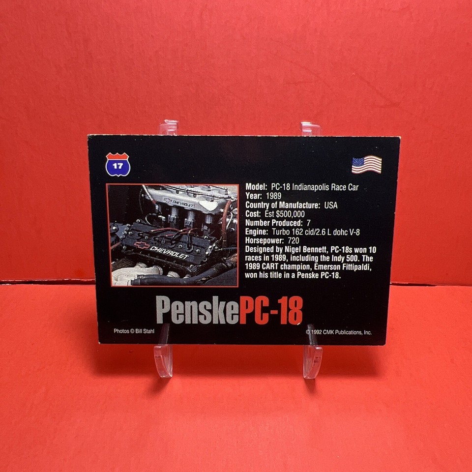 1992 CMK Cars of the World 1989 Penske PC-18 #17 VG🦄 | eBay