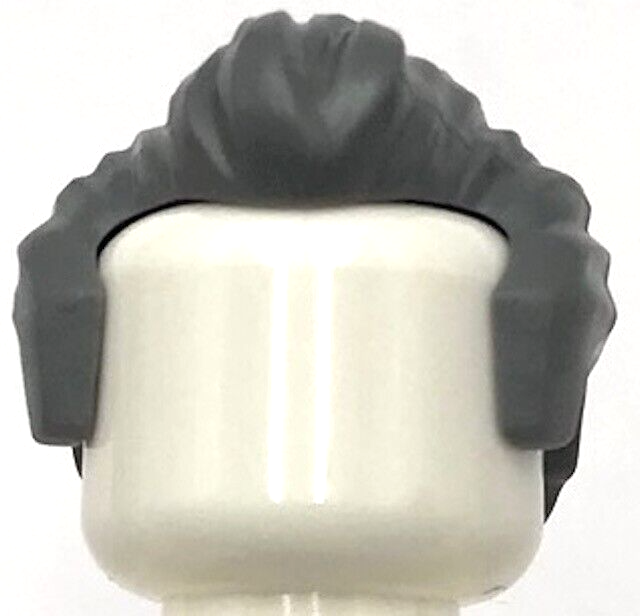 Lego New Dark Bluish Gray Minifigure Hair Short Swept Back w/ Sideburns ...