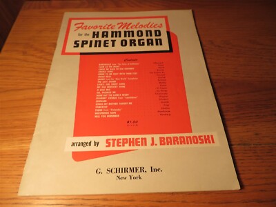 VINTAGE 1952 -20 TUNES -FAVORITE MELODIES FOR THE HAMMOND SPINET ORGAN ...