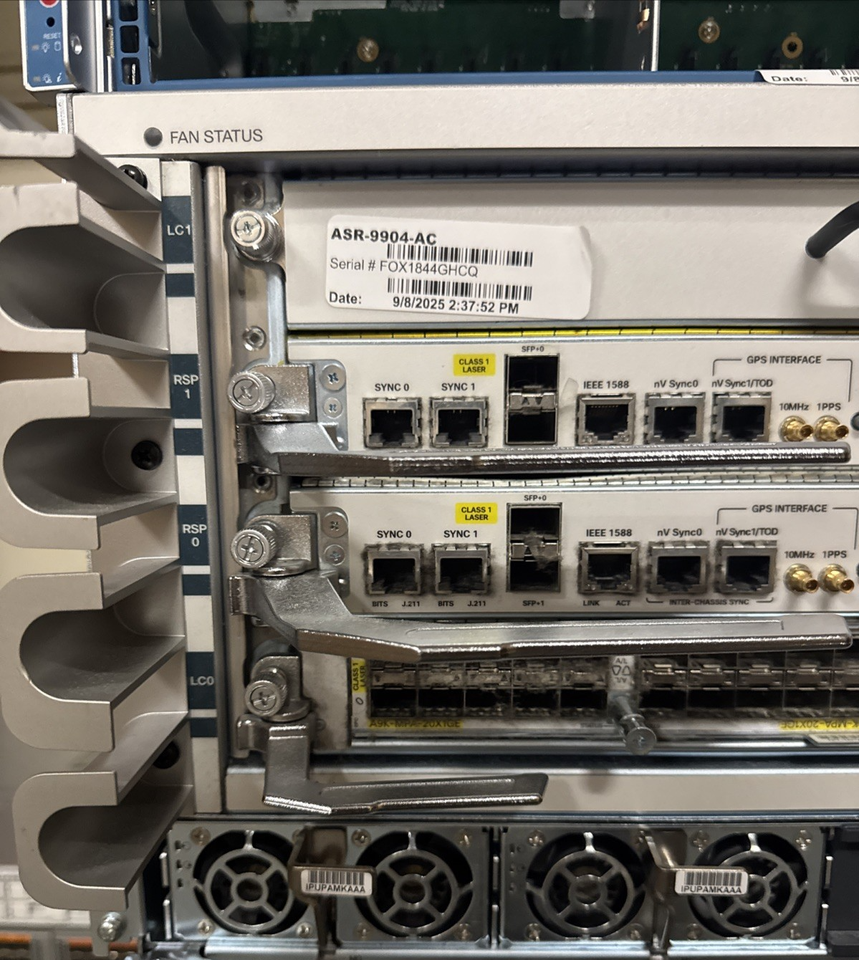 Cisco ASR-9904-AC Aggregation Services Router Chassis w/ 2x A9k ...