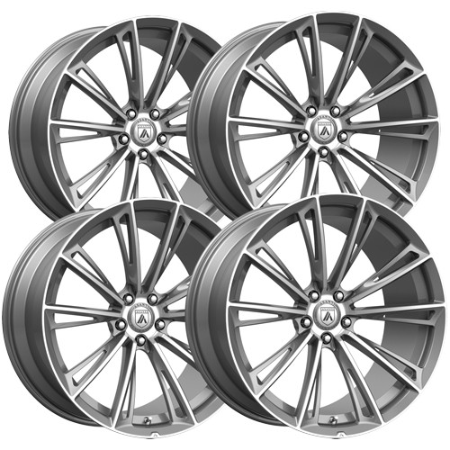 (Set of 4) Asanti ABL-30 Corona 22x9 5x120 +32mm Brushed Wheels Rims 22 ...