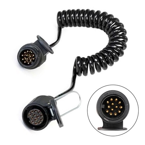13 Pin Coiled Cable Trailer Cable Socket Heavy Duty Application 300 CM ...