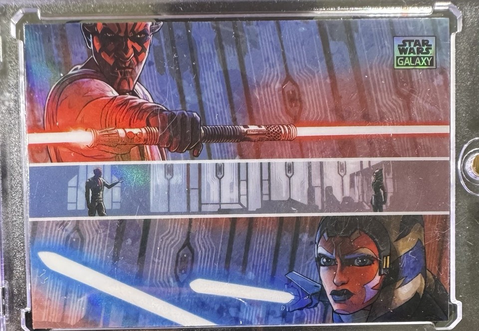 Topps Star Wars Galaxy One Last Lesson #91 Refractor Maul Ahsoka Card ...
