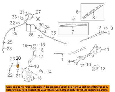 MITSUBISHI OEM 07-13 Outlander Windhsield Wiper-Washer Fluid Pump ...