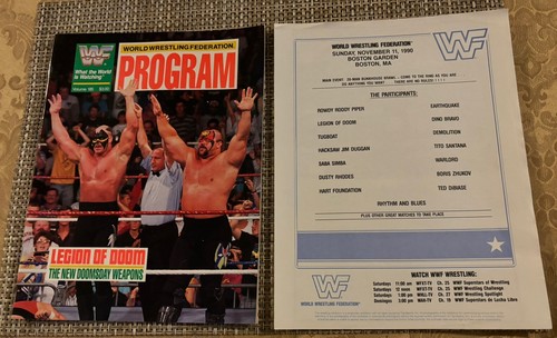 WWF 1990 Arena Program Vol 185 With Live Event Sheet | eBay