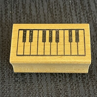 Vintage Piano Keyboard Wood Rubber Stamp Graphic R/S Co Music | eBay