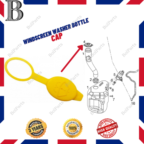 Windscreen Washer Bottle Cap for Vauxhall Opel Corsa D Astra H Zafira B ...